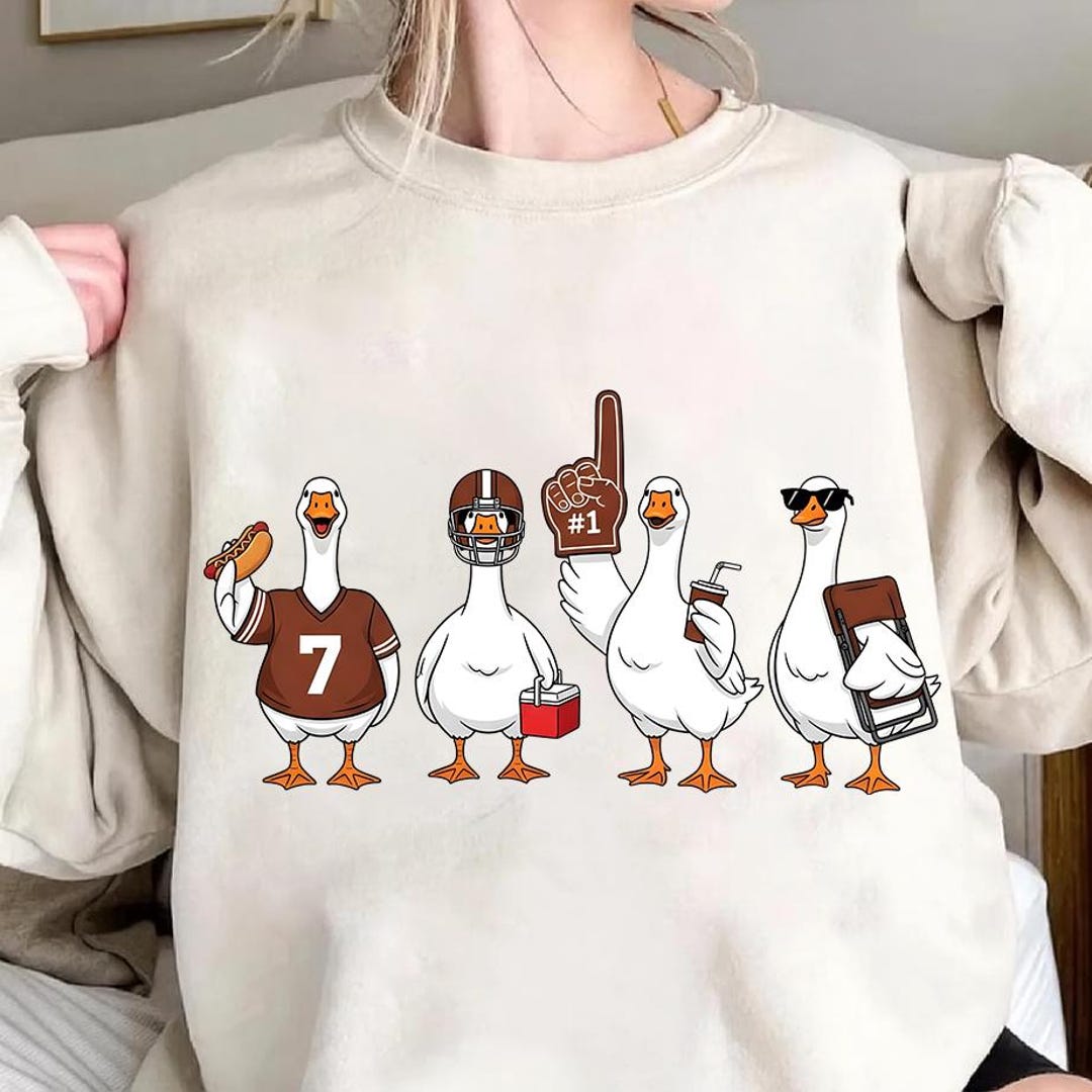 Retro Football Png, Fall Football Png, Football Goose Png, Goose ...
