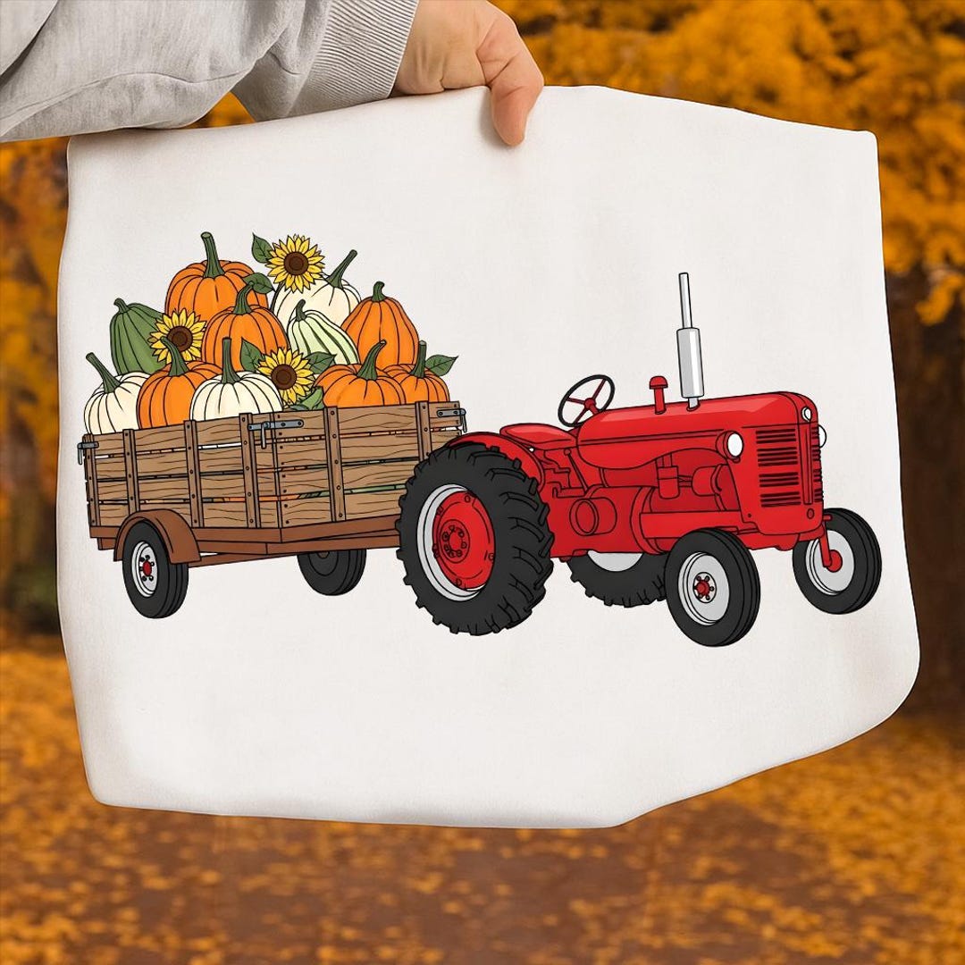 Fall Tractor Pumpkin Png, Fall Tractor Shirt Design, Thanksgiving ...