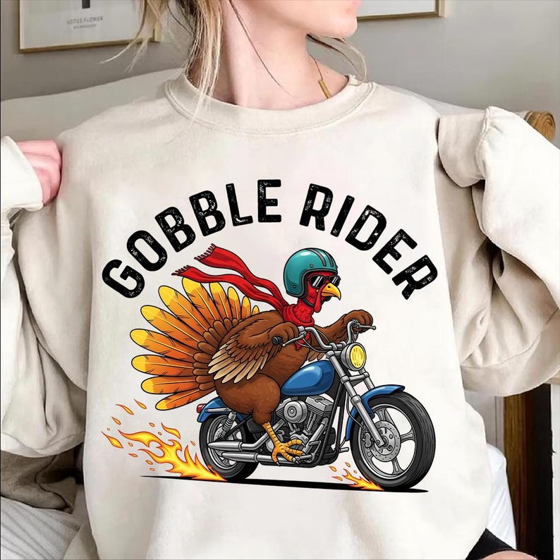 Thanksgiving Turkey Bike Png, Turkey Biker Png, Thanksgiving Motorcycle ...