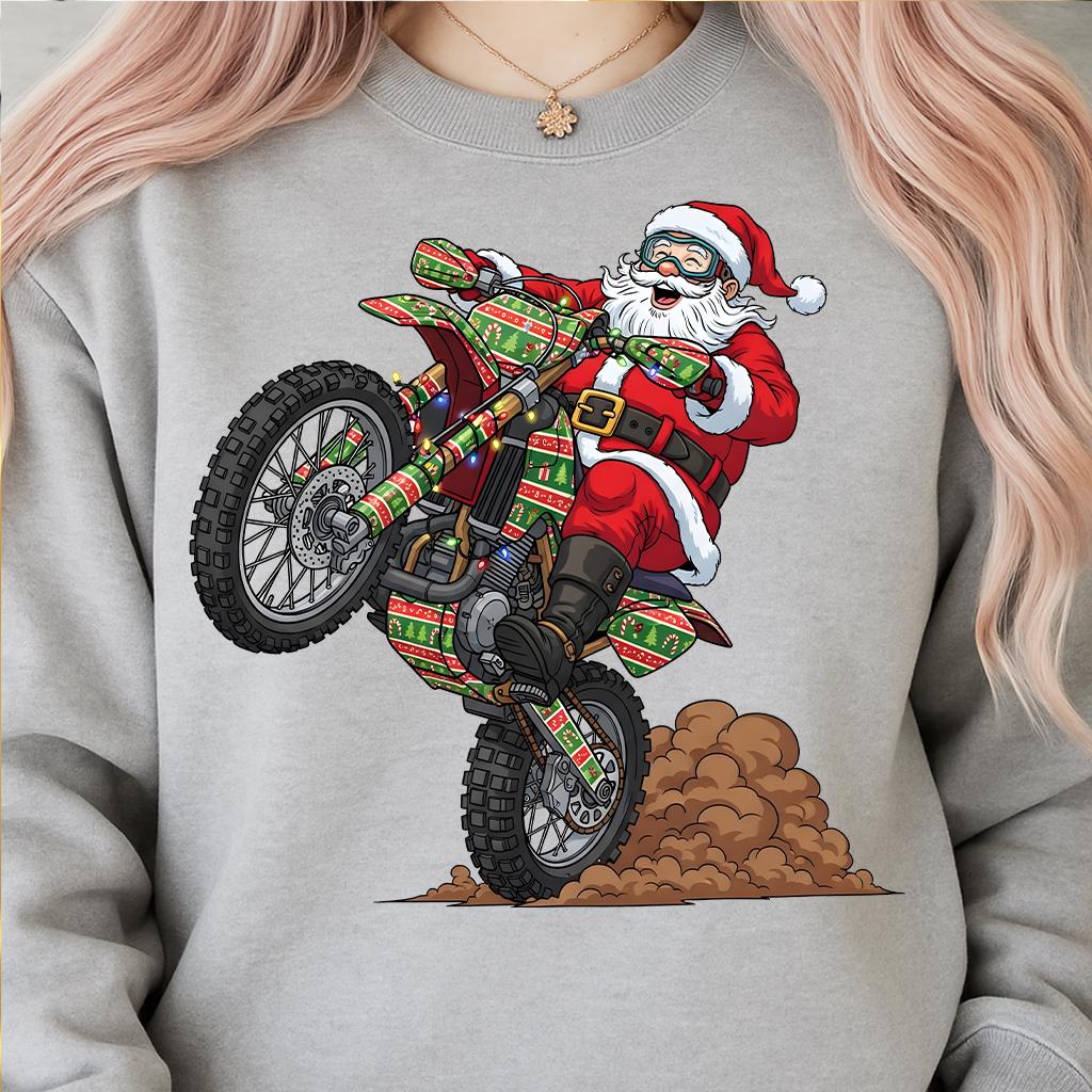 Santa Motorcycle Png, Motorcycle Christmas Png, Boys Santa Png, Kids ...