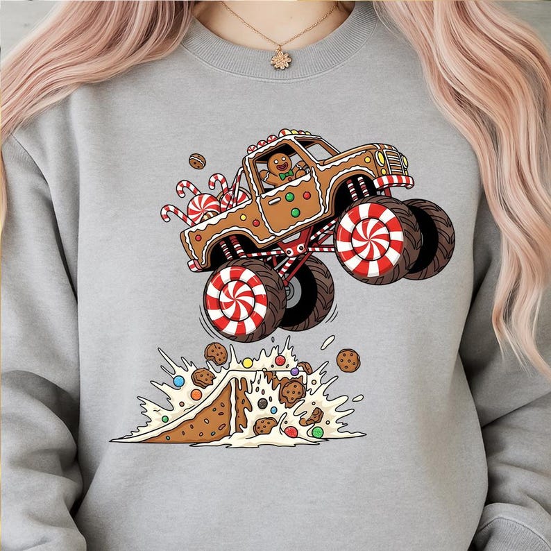 Christmas Gingerbread Man Monster Truck Png, Christmas Gingerbread Png ...