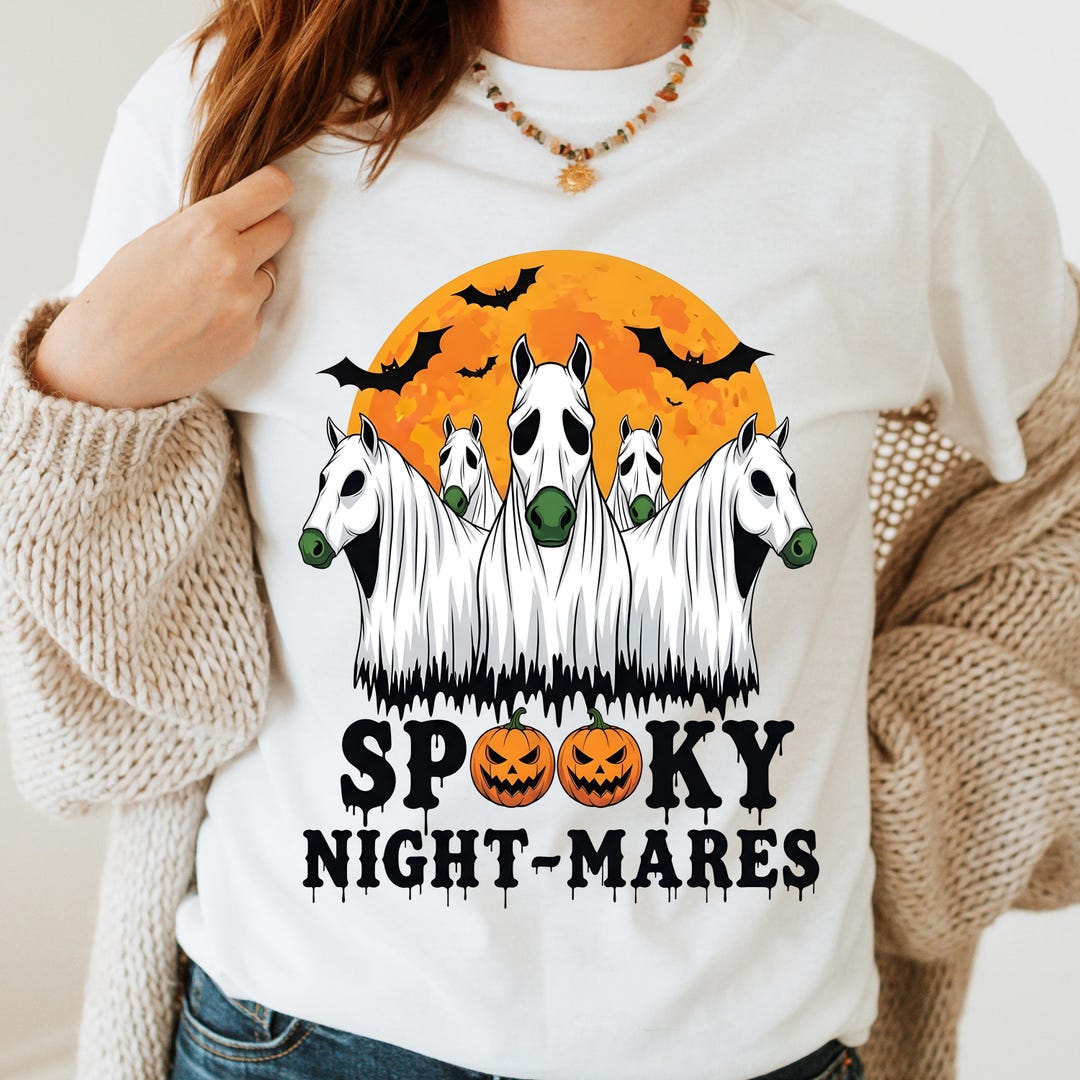 Halloween Spooky Night-mares Horse, Cute Ghost Horse Png, Spooky Horse ...