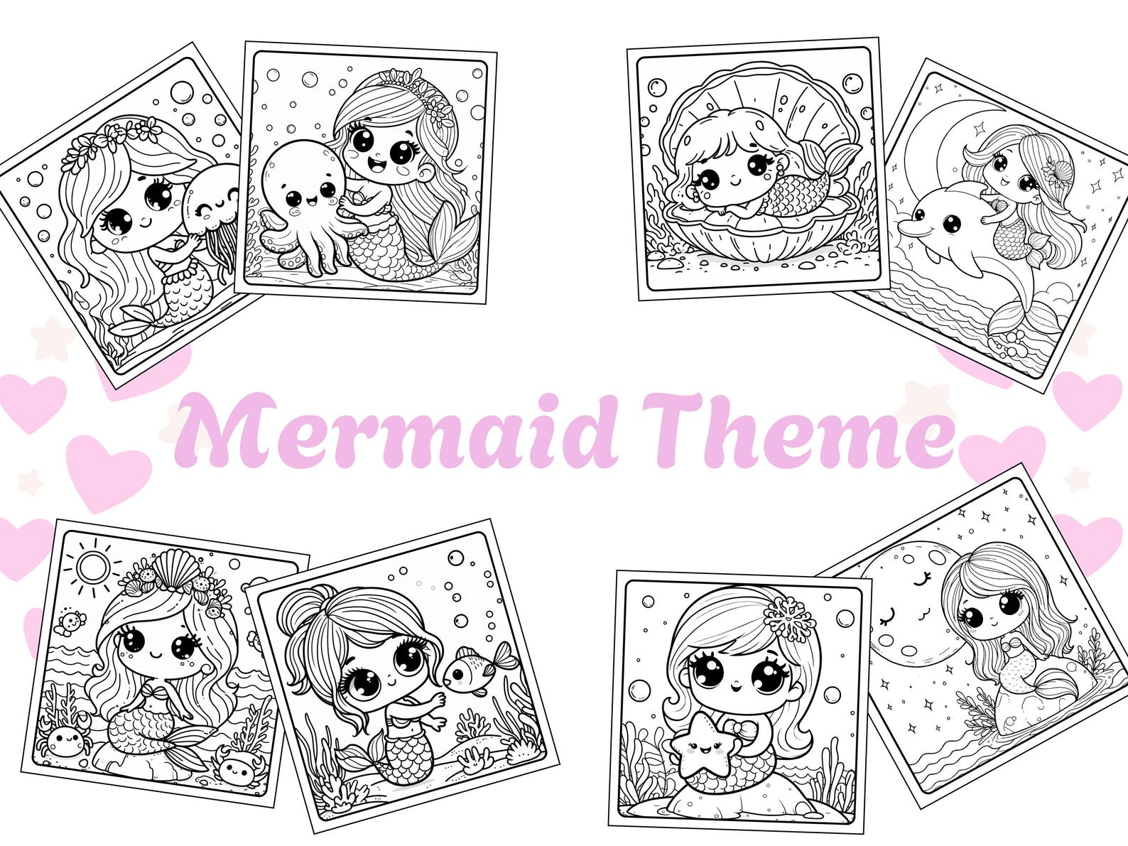 Printable Mermaid Coloring Pages, Mermaid Coloring Pages, Mermaid ...
