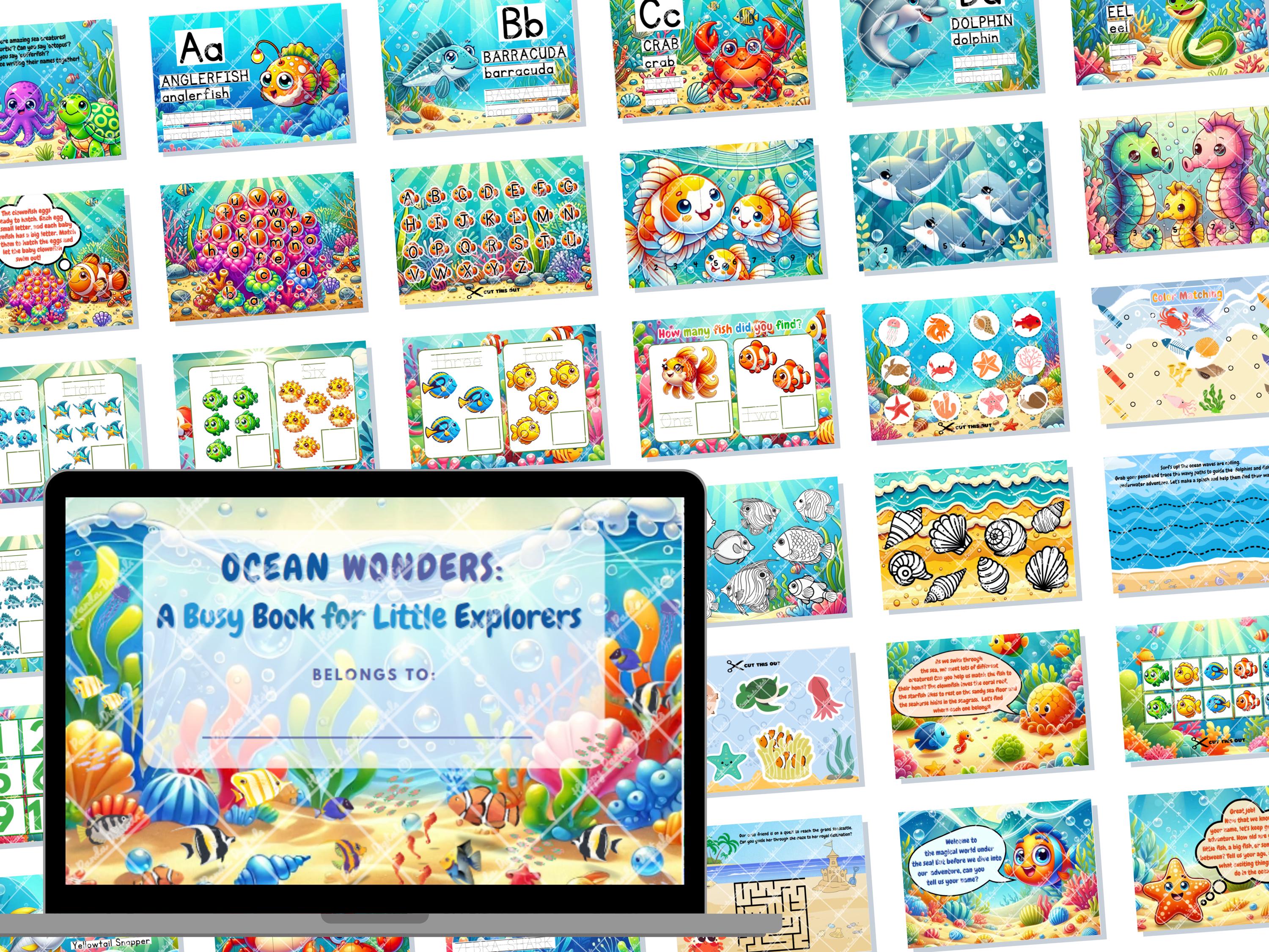 Ocean Wonders Theme Busybook, Printable Busybook, Montessori Materials ...