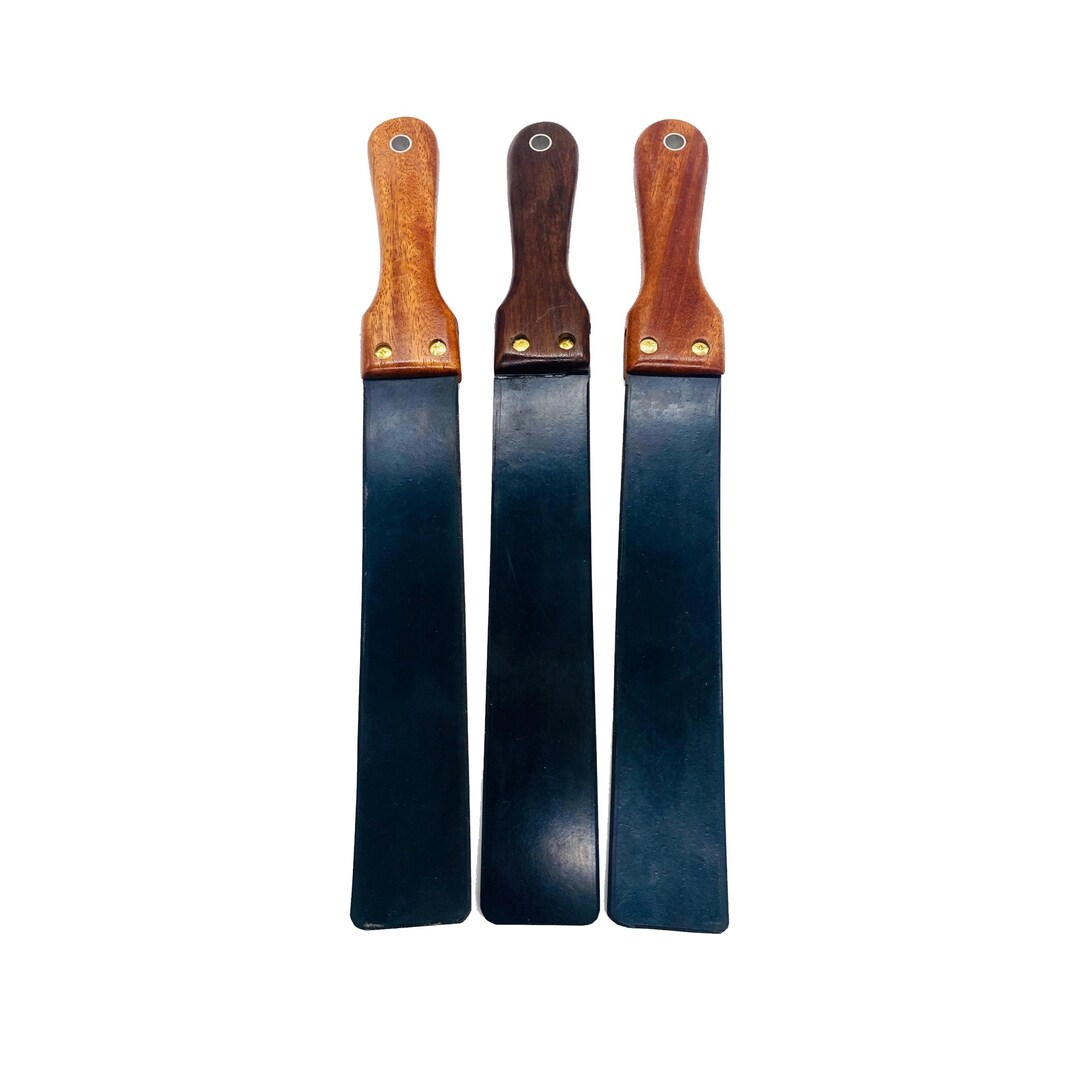 1/4" Medium Rubber Barber Strap Spanking Paddle | 13 HARDWOOD TYPES - Etsy