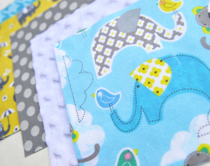 30 6.5 Squares of Flannel Cotton Minky Squares for - Etsy