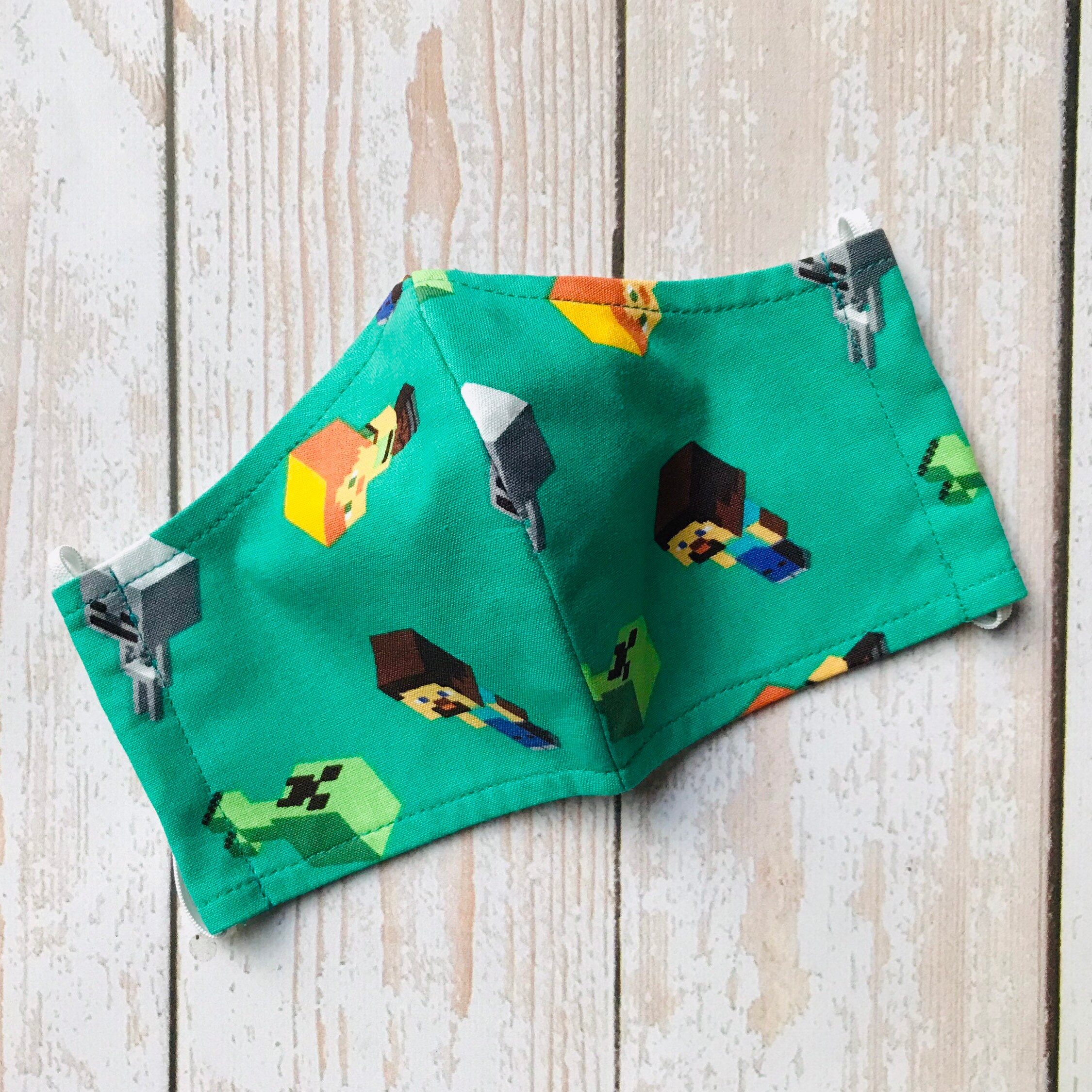 Minecraft Cloth Face Mask Washable & Reusable 100% Cotton | Etsy