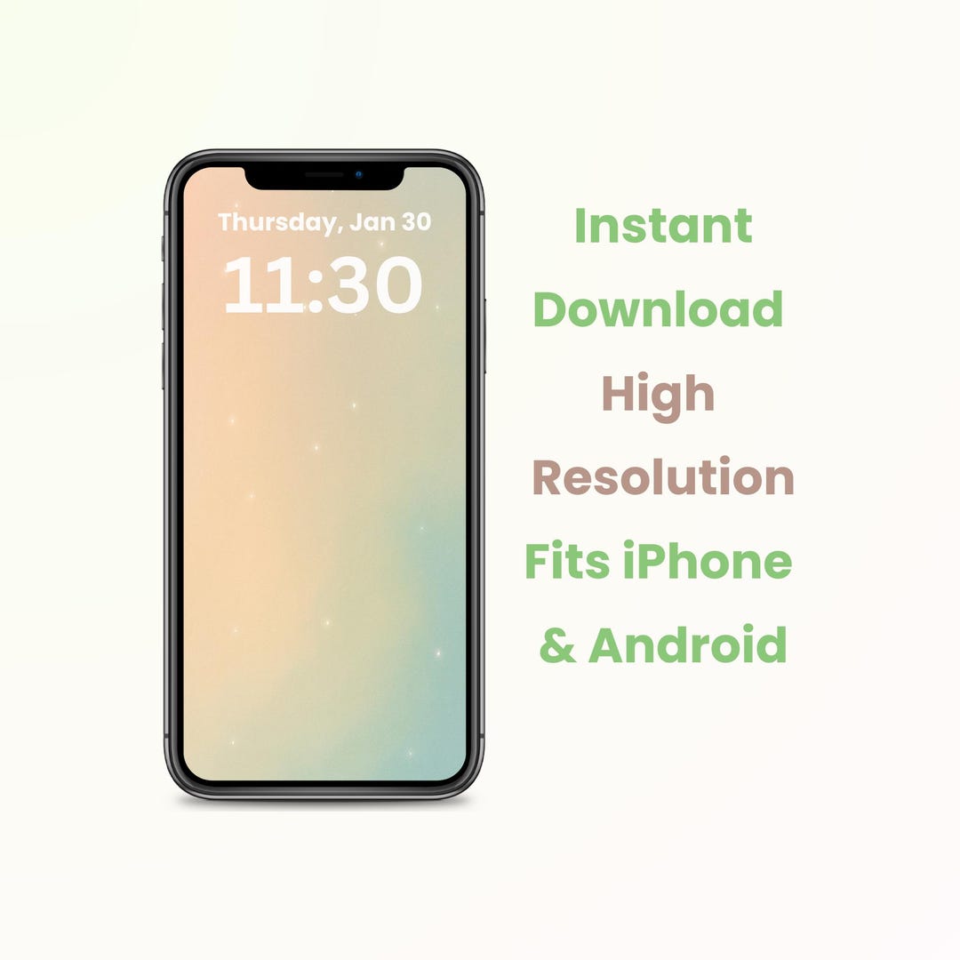 Soft Aesthetic iPhone Wallpaper – Pastel Lock Screen, Calming Gradient ...