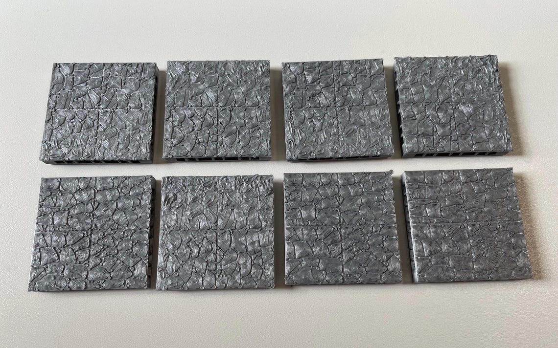 3D Printed Rustic Stone Effect DND Roleplaying Tiles - Etsy