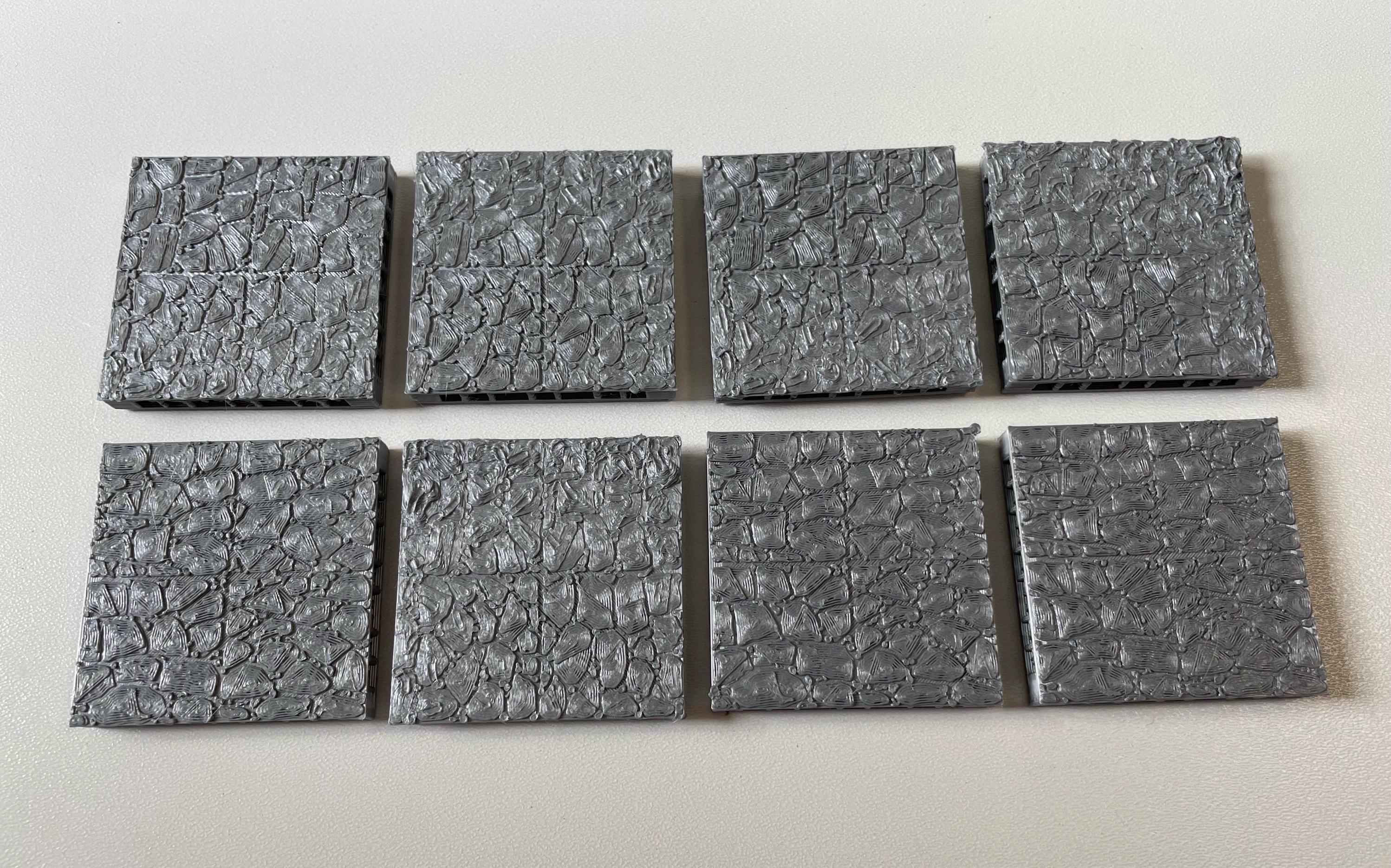 3D Printed Rustic Stone Effect DND Roleplaying Tiles - Etsy