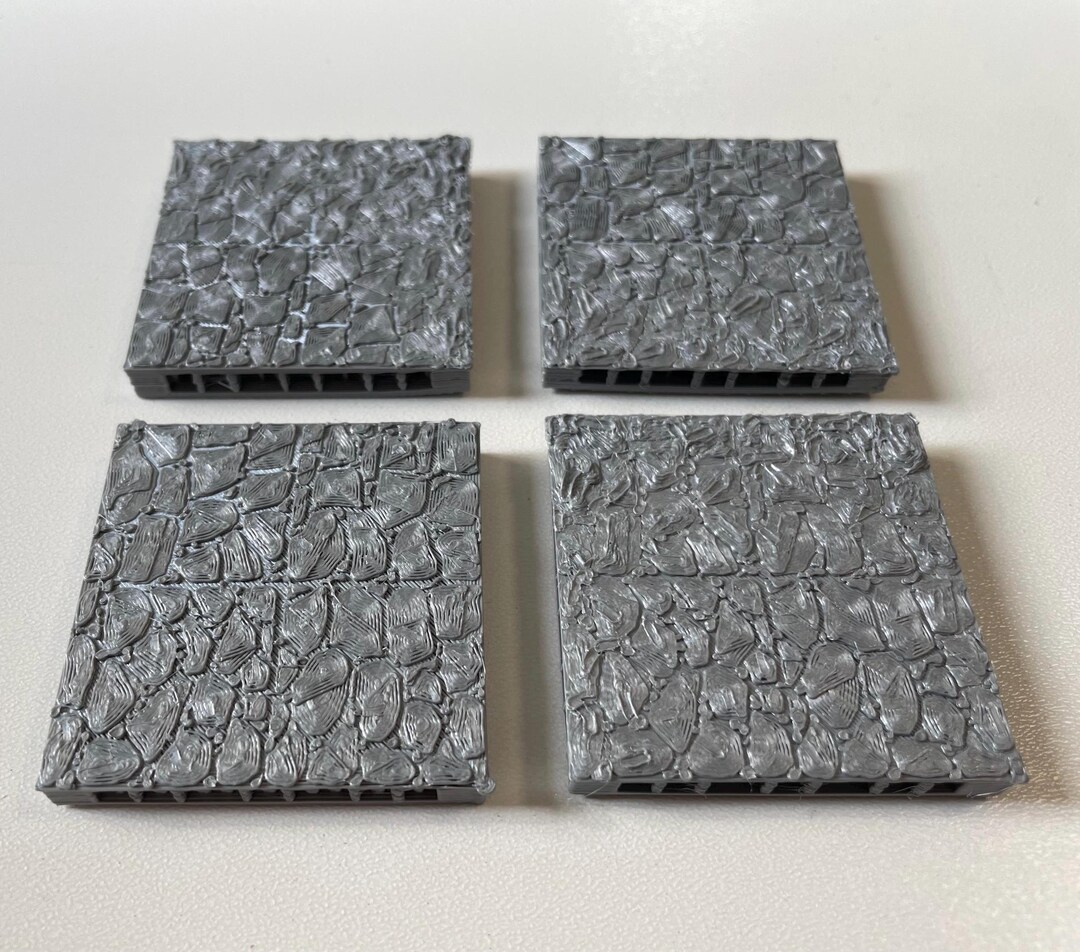 3D Printed Rustic Stone Effect DND Roleplaying Tiles - Etsy