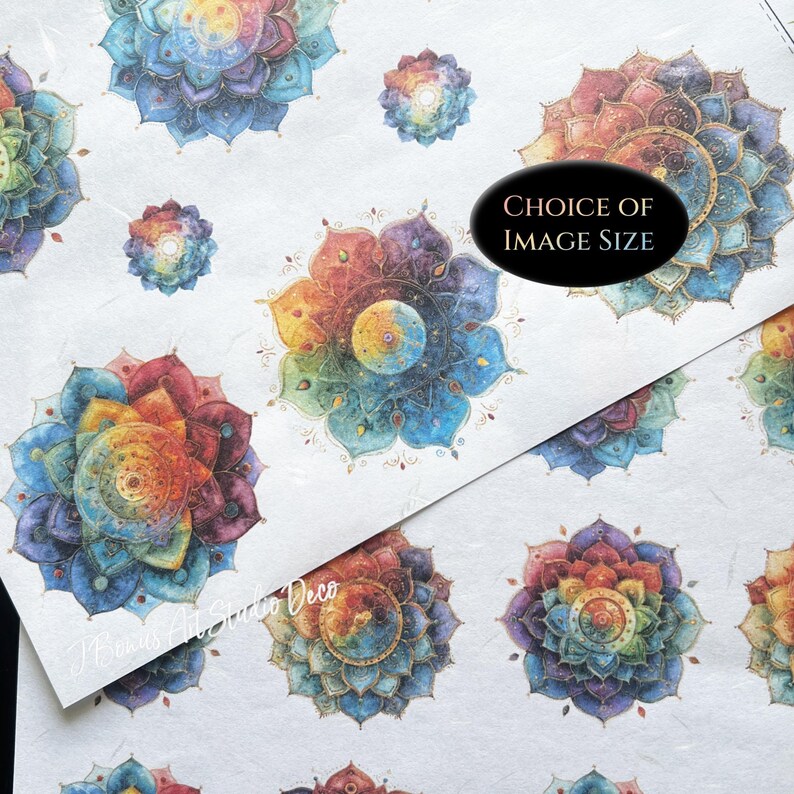 Decoupage Rice Paper (A4) Small DIY Craft Project, Mandala, 128 - Etsy