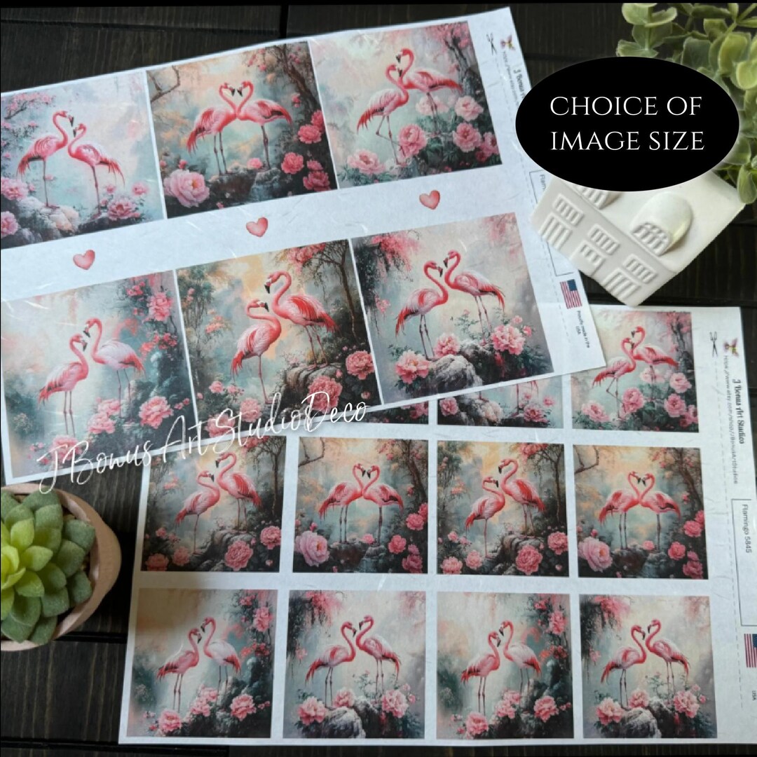 Flamingo Decoupage Paper, A4 Rice Paper, Small Craft Projects, Ephemera ...