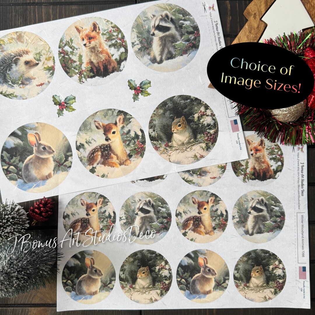 Animal Decoupage Paper, Christmas A4 Rice Paper for Small Craft Project ...