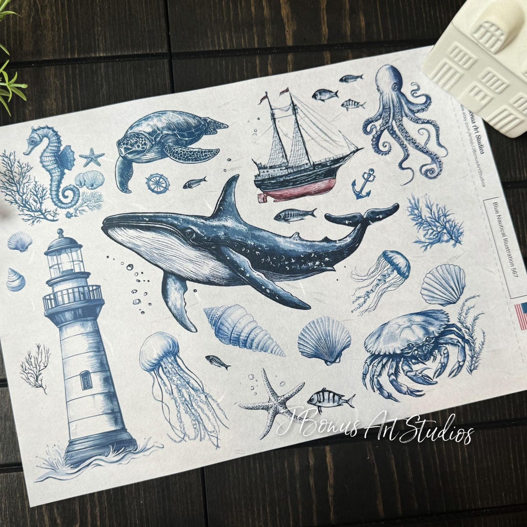 Nautical Decoupage A4 Rice Paper, Small DIY Craft Projects, Ephemera ...