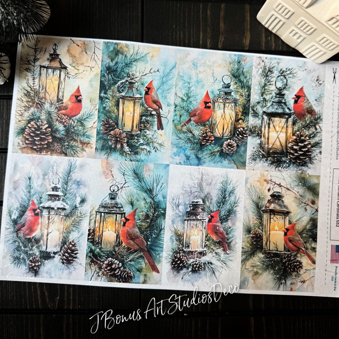 Cardinal Decoupage Paper, A4 Rice Paper, Small Craft Project, Ephemera ...