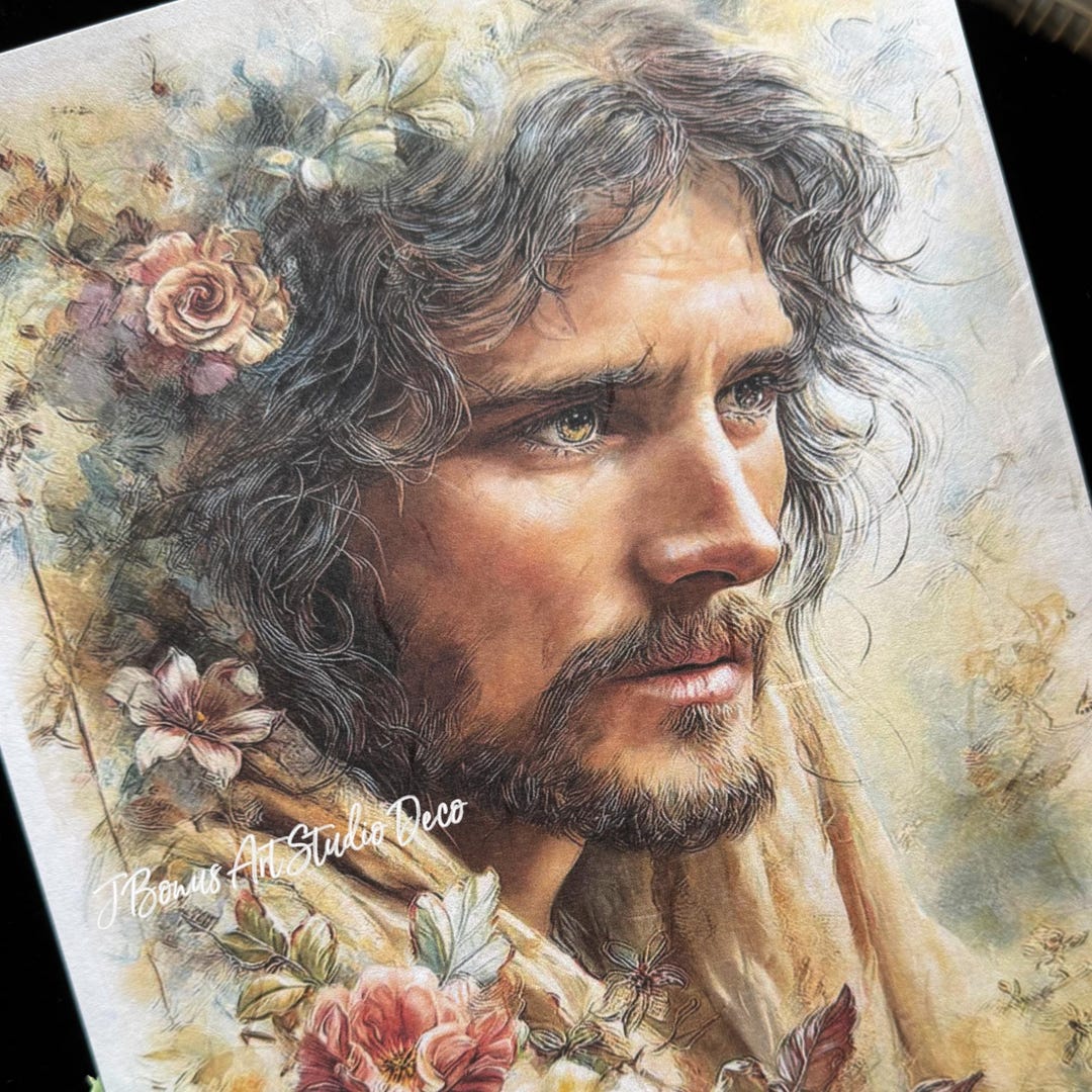 Portrait of Christ, Decoupage Rice Paper, Small Craft Projects ...