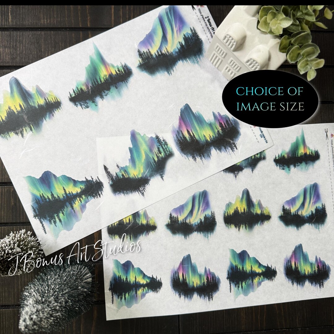 Aurora Borealis Decoupage Paper, Alaska A4 Rice Paper, Small Crafts ...