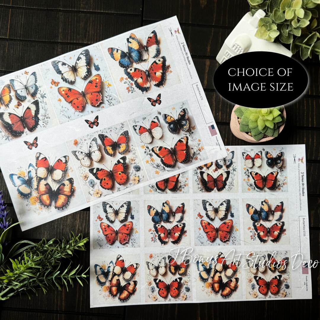 Butterfly Decoupage Paper, A4 Rice Paper, Small Craft Projects ...