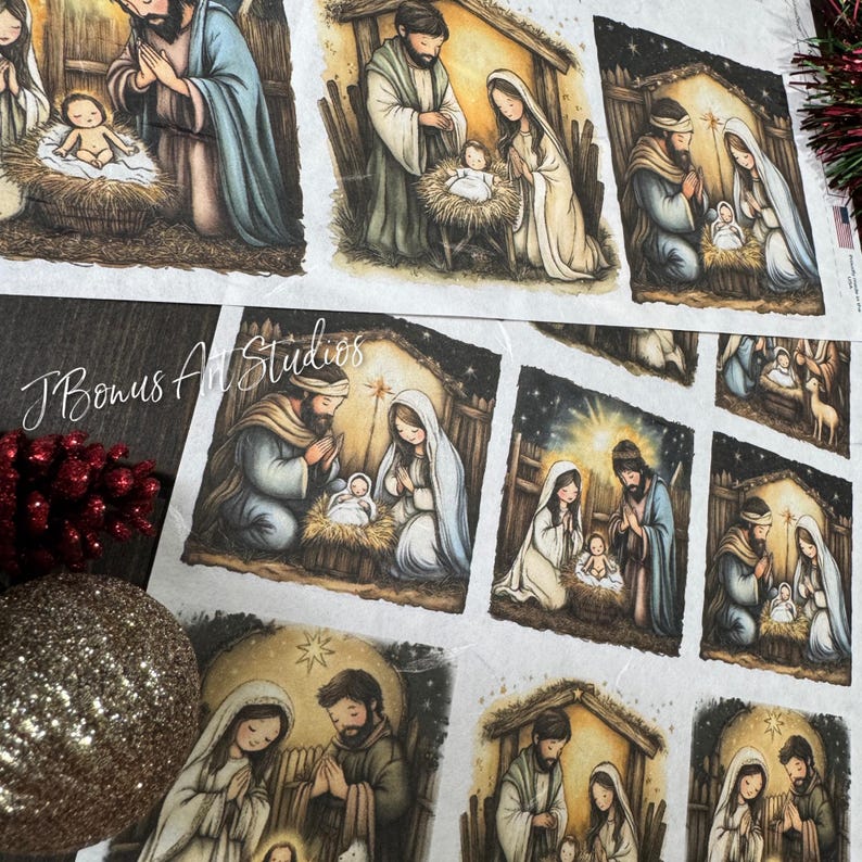 Nativity Decoupage Paper, Christmas A4 Rice Paper for Small Craft ...