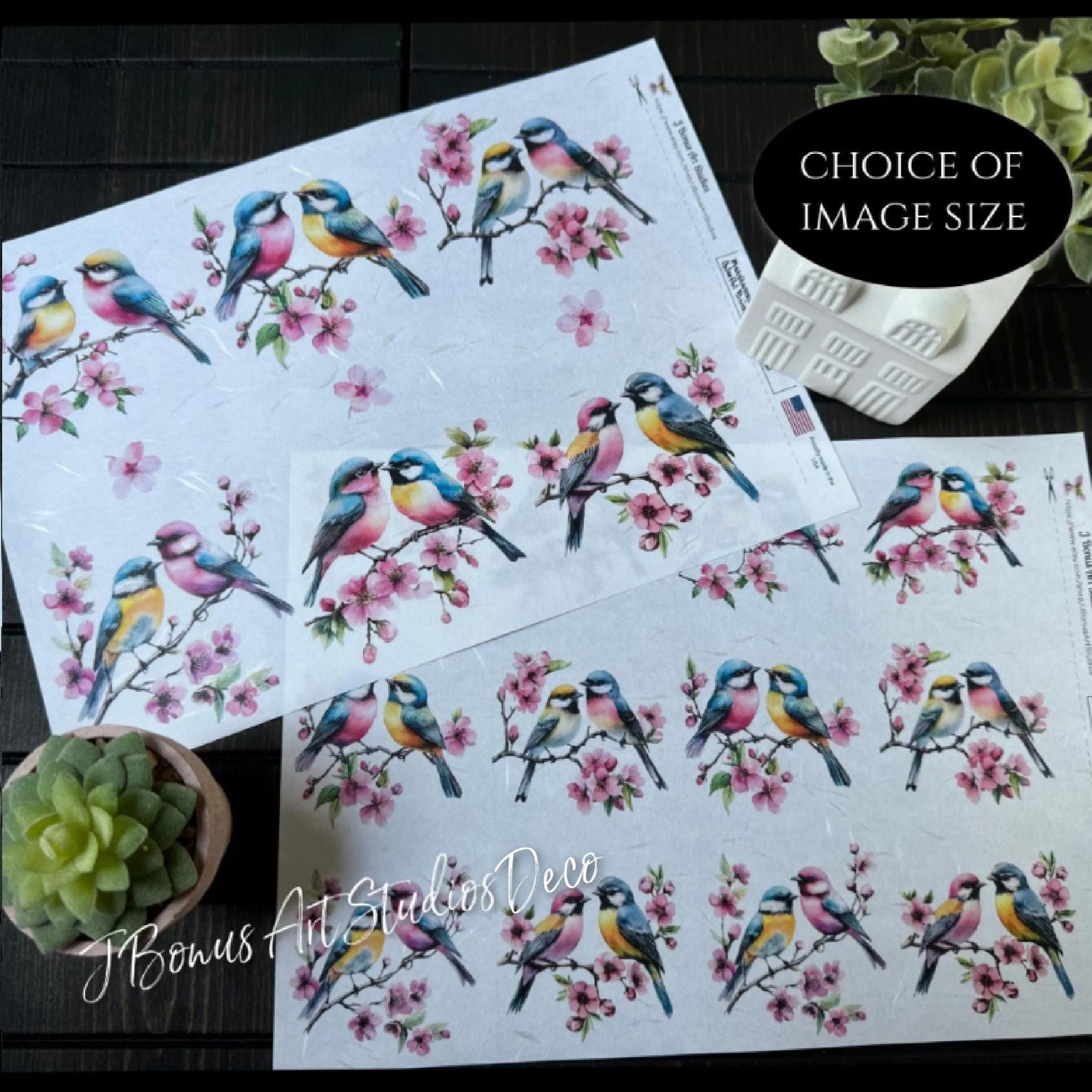 Birds Decoupage A4 Rice Paper, Small DIY Craft Projects, Ephemera Junk ...