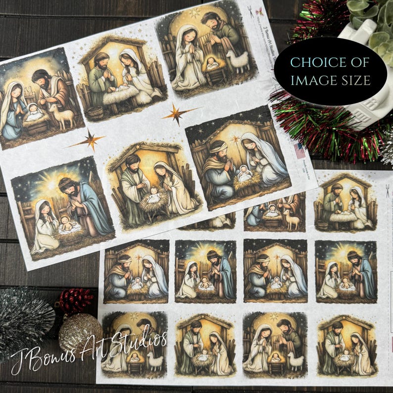 Nativity Decoupage Paper, Christmas A4 Rice Paper for Small Craft ...