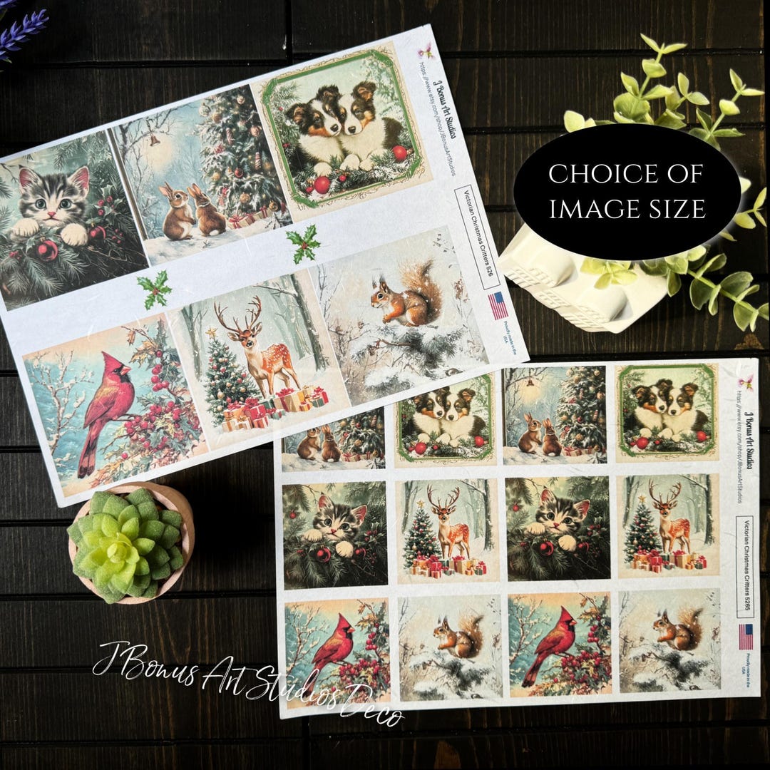 Victorian Animal Decoupage Paper, A4 Rice Paper, Small Craft Project ...
