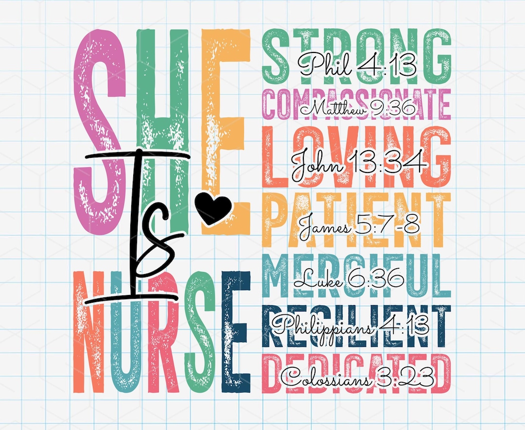 She is Nurse Svg, Nurse's Day Svg, Religious Png, Retro Floral Nursing ...