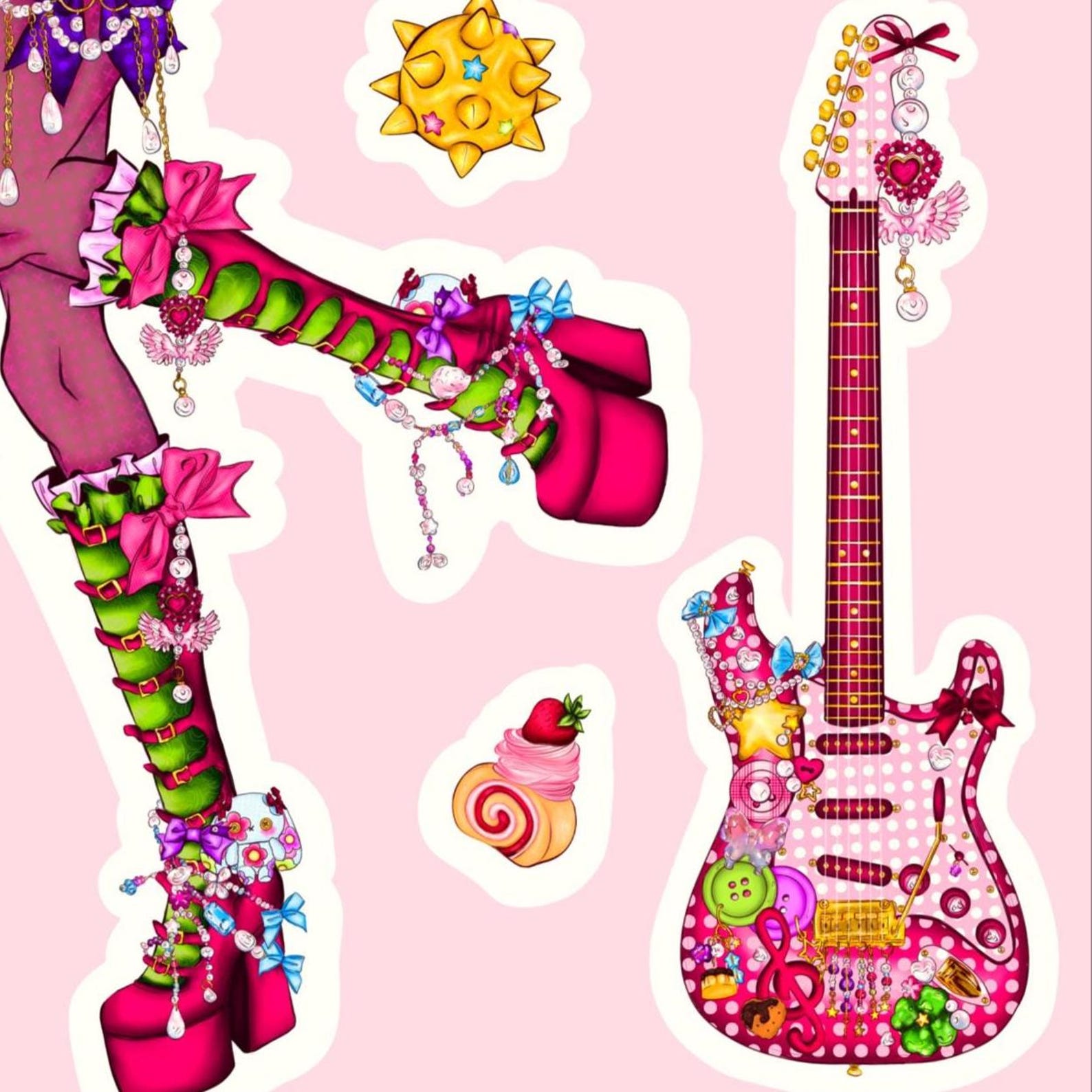 Darling – Decora Fashion Harajuku Sticker Sheet | Juku Dolls - Etsy