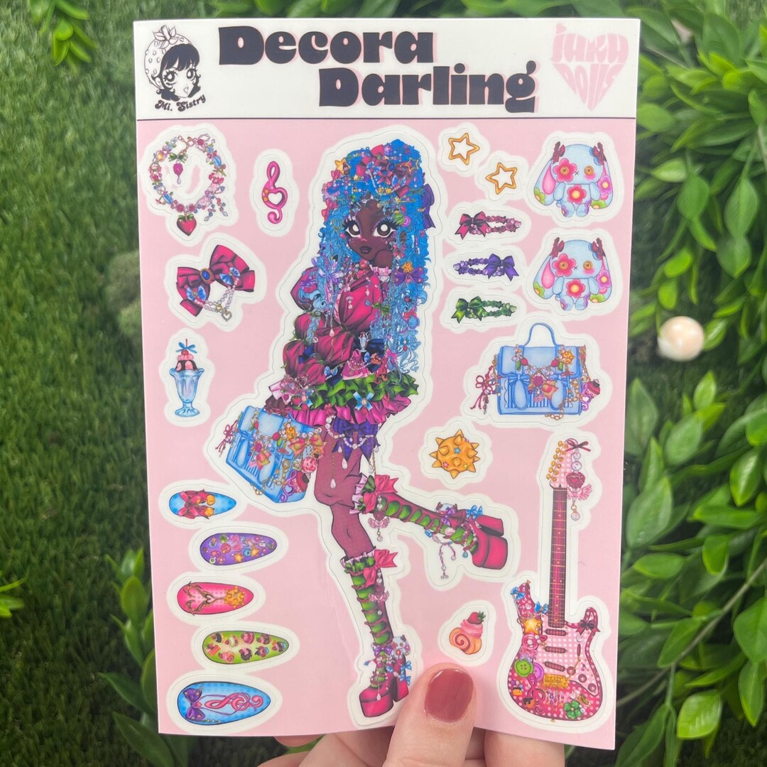 Darling – Decora Fashion Harajuku Sticker Sheet | Juku Dolls - Etsy