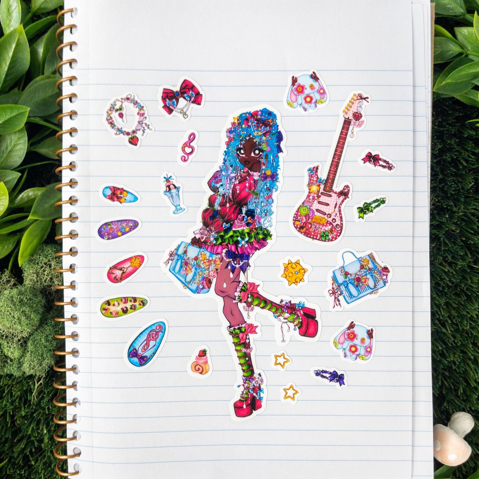 Darling – Decora Fashion Harajuku Sticker Sheet | Juku Dolls - Etsy