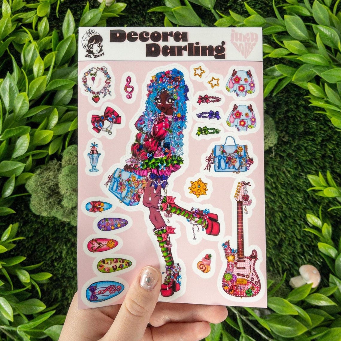 Darling – Decora Fashion Harajuku Sticker Sheet | Juku Dolls - Etsy