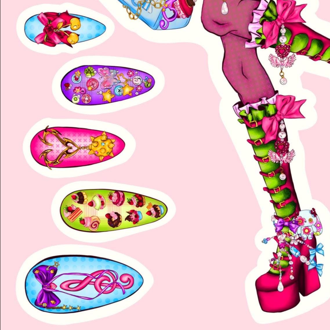 Darling – Decora Fashion Harajuku Sticker Sheet | Juku Dolls - Etsy