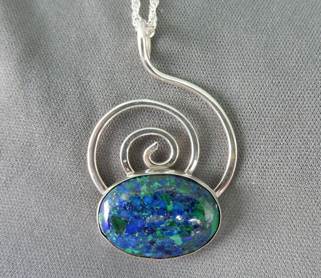 Azurite Pendant - Etsy