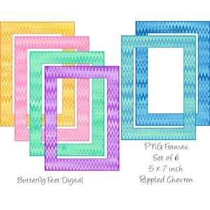 Picture Frames PNG Clipart 5x7 Photo Frame Overlay Chevron Art Digital ...