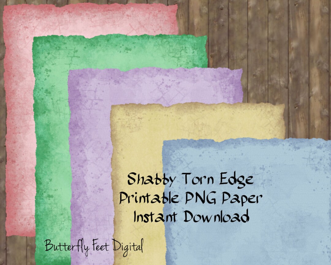 Torn Edge Paper PNG Images Printable Journal Pages Unlined Writing ...