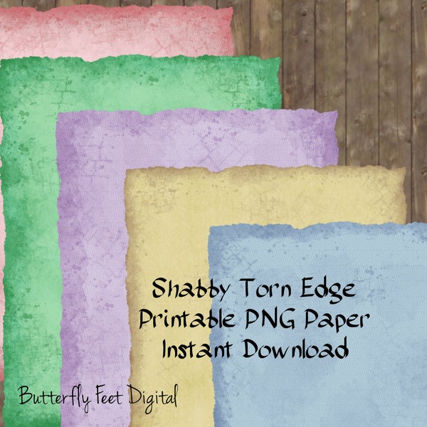 Torn Edge Paper PNG Images Printable Journal Pages Unlined Writing ...