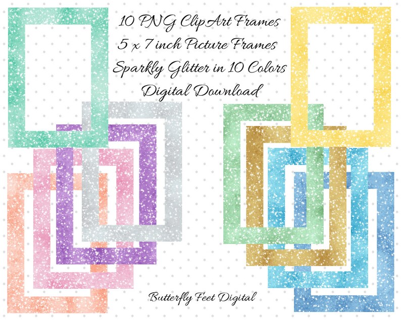 PNG Clipart Frames Glitter Picture Frames 5x7 Photo Overlay Borders ...