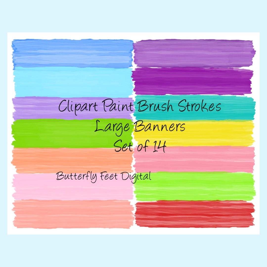 Clipart PNG Banner Text Label Overlay Watercolor Brush Strokes 14 Text ...