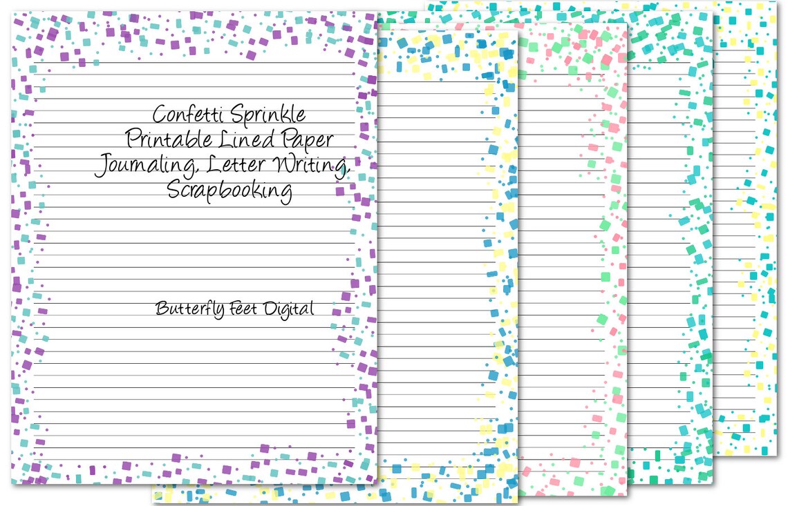 Printable Journal Pages / Stationery Lined Writing Paper | Etsy