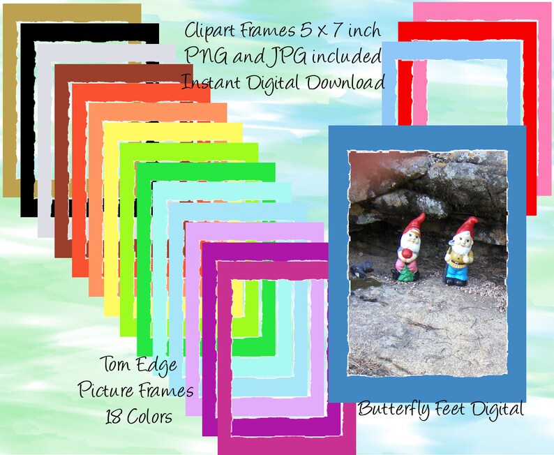 PNG Clipart Picture Frames Borders Torn Edge Paper Photo Overlay 5 X 7 ...