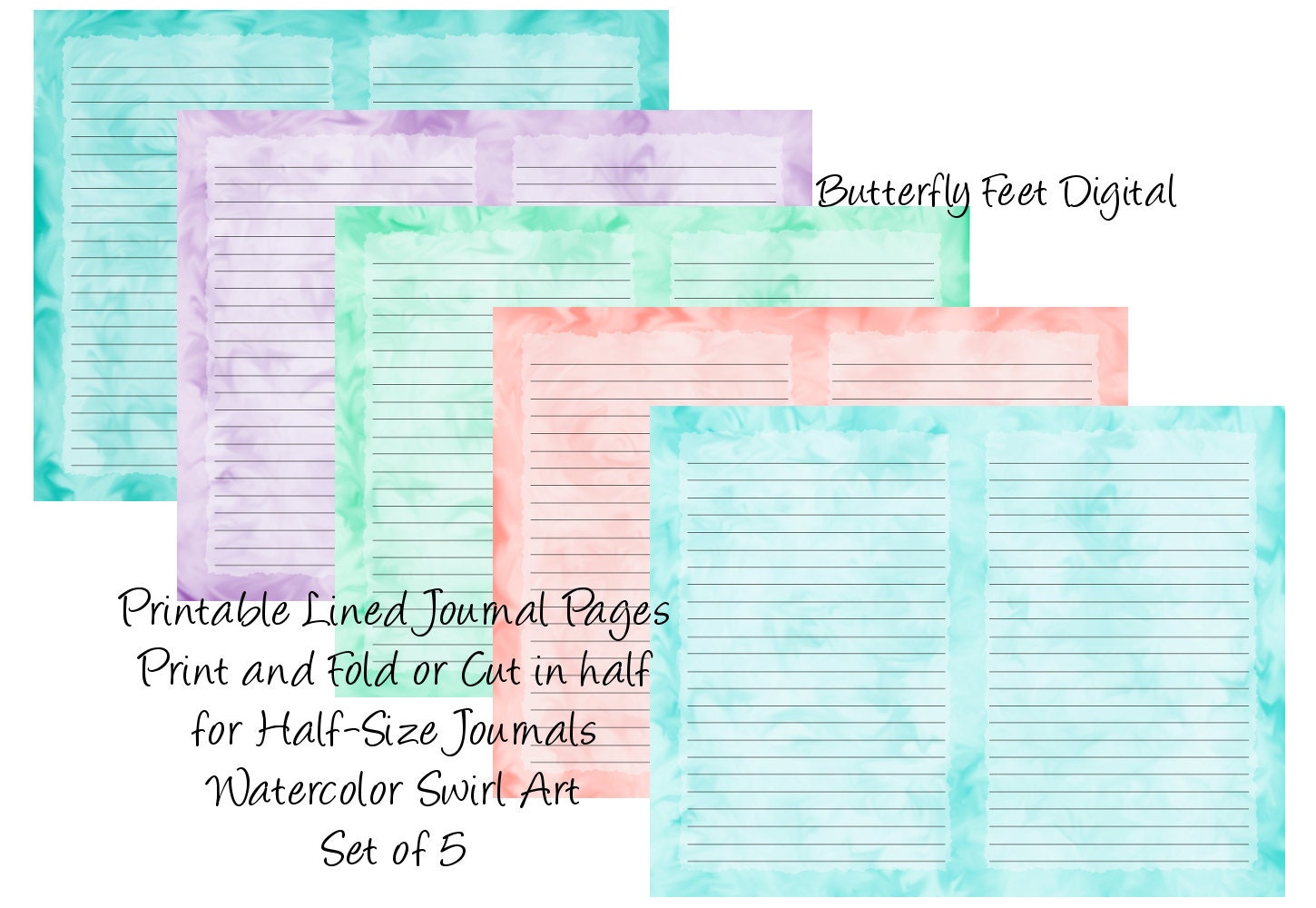 Lined Paper Template Landscape