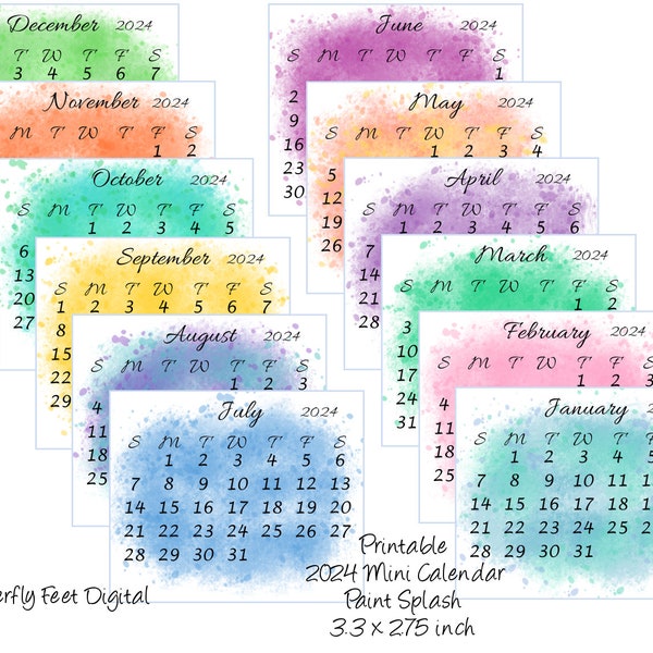 Mini Calendar - Etsy