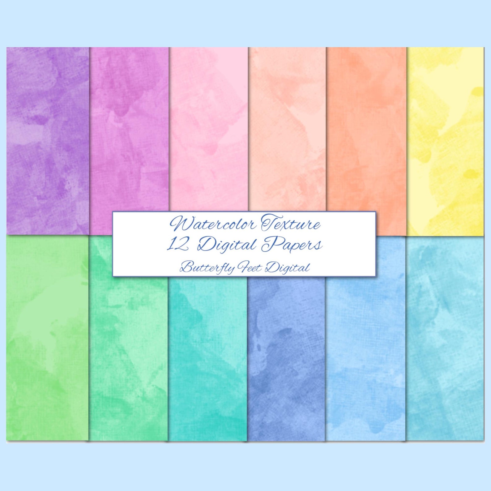 Digital Paper Pack Watercolor Printable Backgrounds Digital Download - Etsy