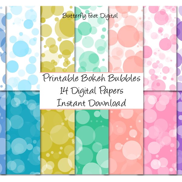 Bubble Digital Paper - Etsy