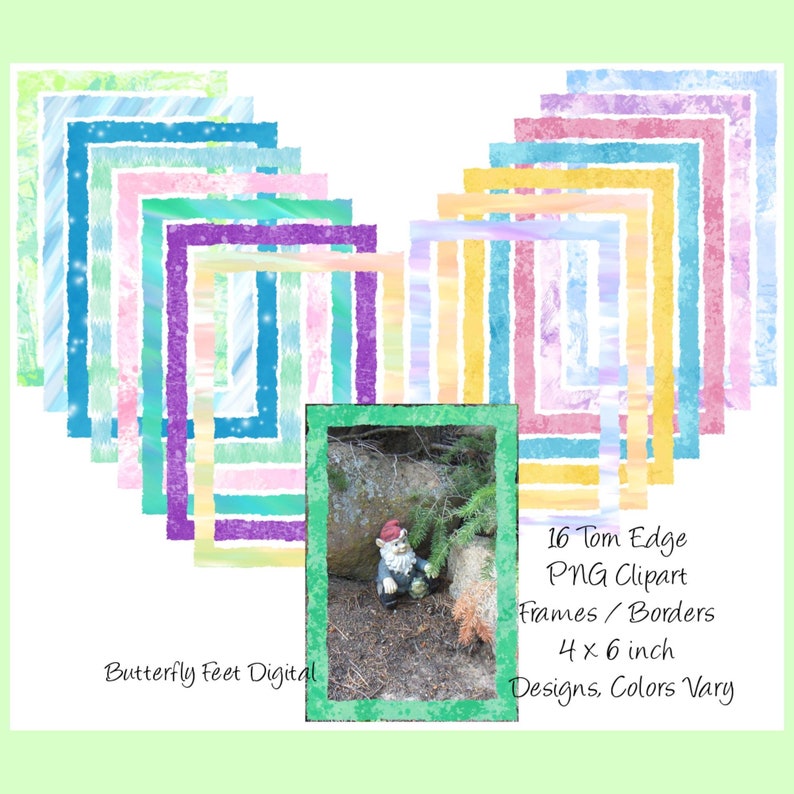 Clipart PNG Picture Frames Borders Torn Edge 4x6 Inch Photo Overlay ...