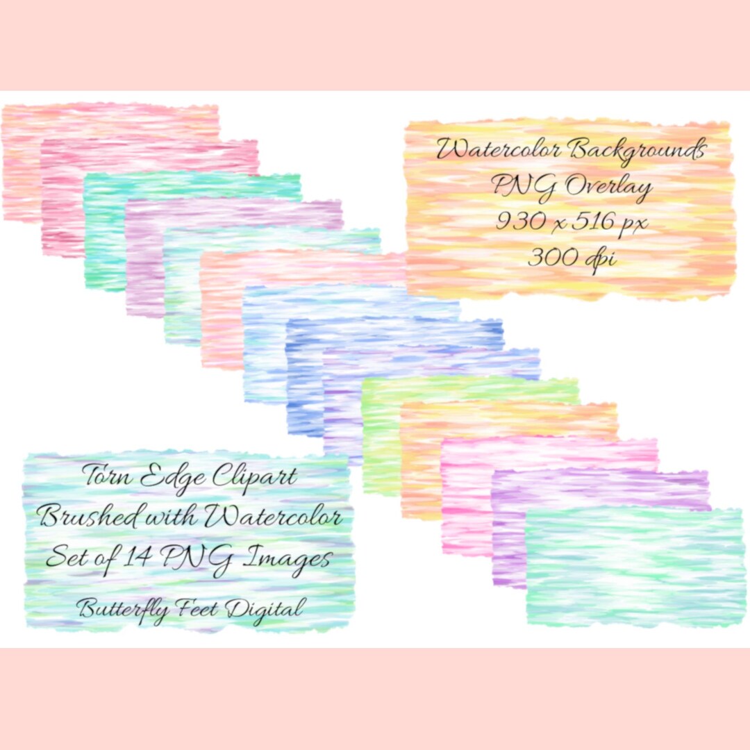 Torn Edge PNG Clipart Labels Journal Blocks Overlay Watercolor Paint ...