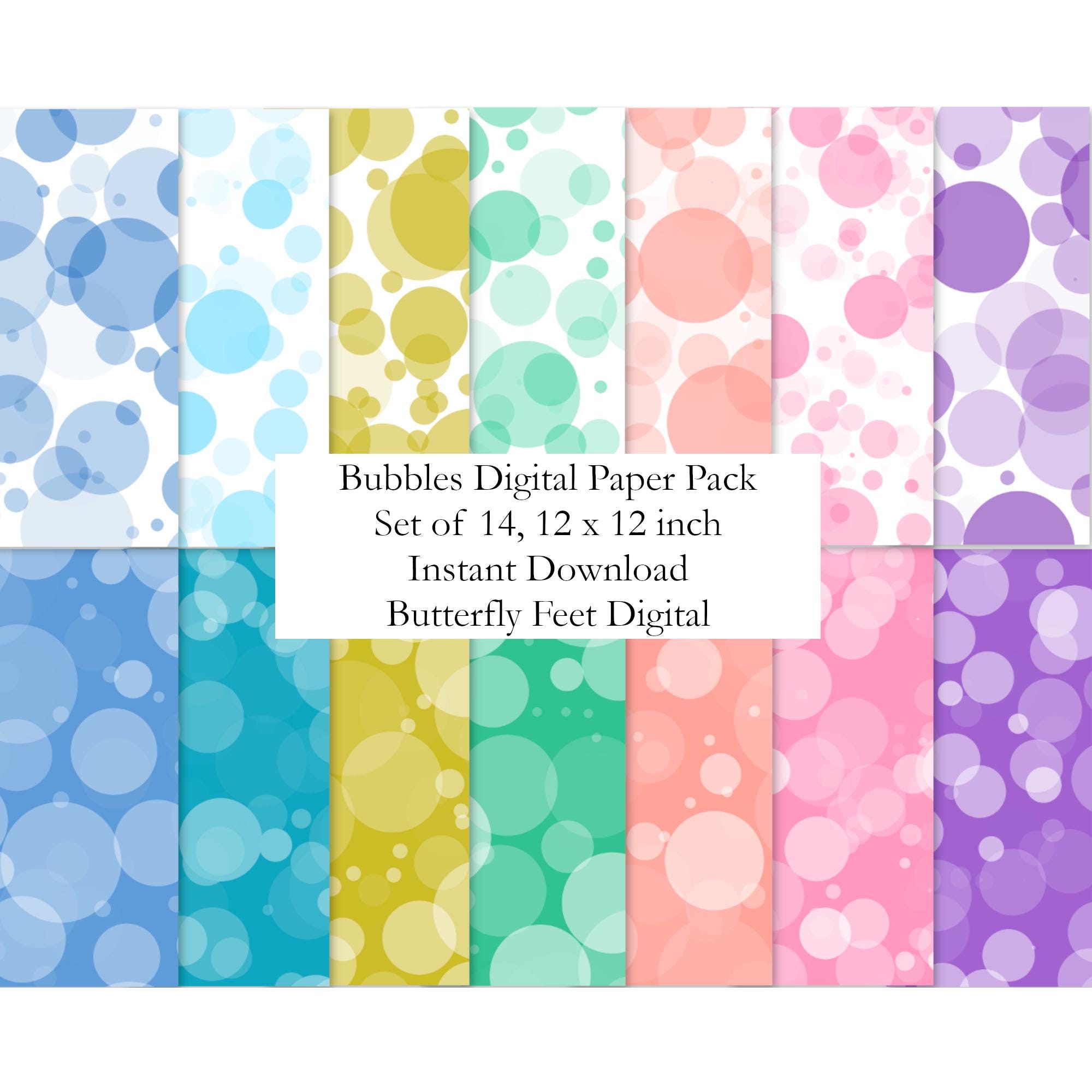 Bubbles Digital Paper Pack 14 Printable Backgrounds Digital Download - Etsy