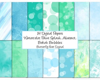 Bubbles Digital Paper Pack 12 Printable Seamless Designs | Etsy