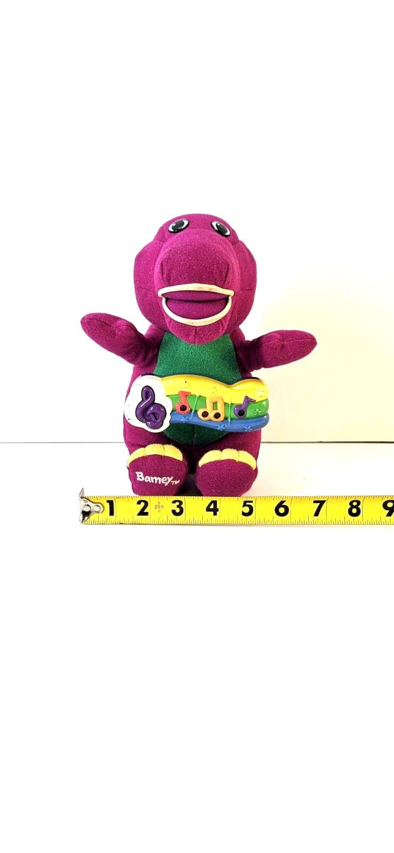 Vtg 2001 Sparkle 'N Sing Barney Plush Toy W/ Music & Lights BROKEN ...